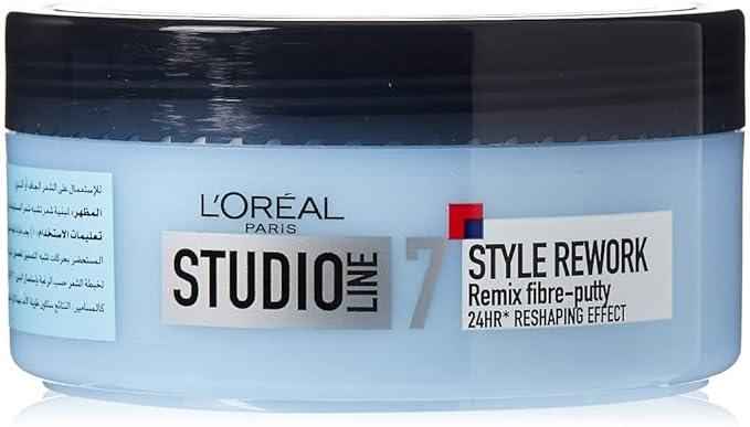 Loreal Studio Line HAIR CREAM - STYLE REWORK REMIX FIBER PUTTY #7 JAR ...